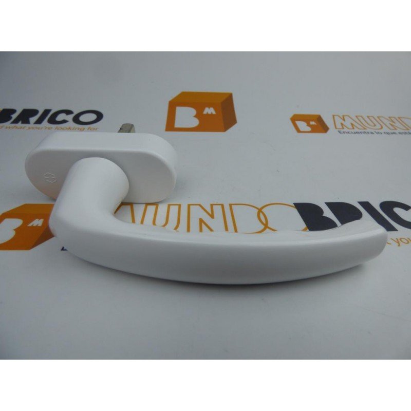 Manillas para ventanas de PVC y puertas en color blanco sin llave