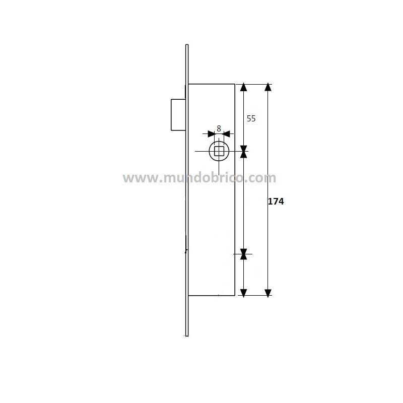 Cerraduras tesa para puertas con solo picaporte y solo manilla 2215
