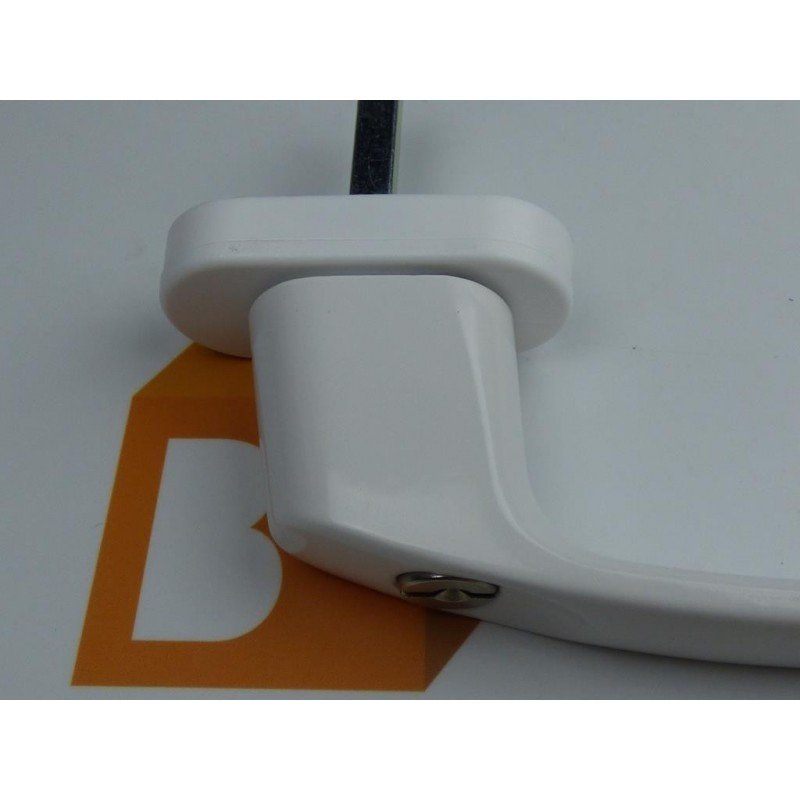 Manillas con llave para ventanas de PVC y puertas en color blanco