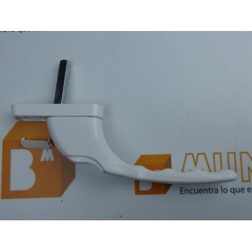 Manillas para ventanas de PVC acodadas y puertas en color blanco